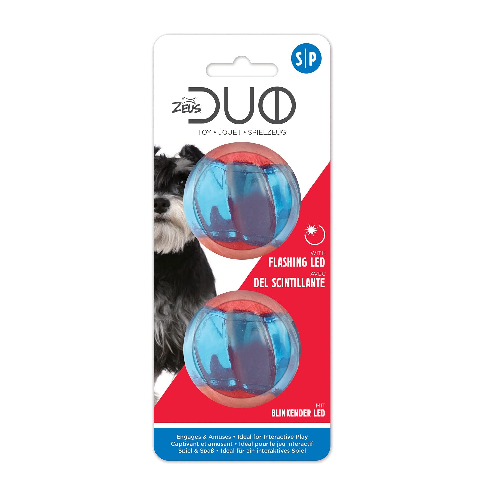Pet Supplies : ZEUS Duo Balls with LED, Interactive Dog Toys, Small ...