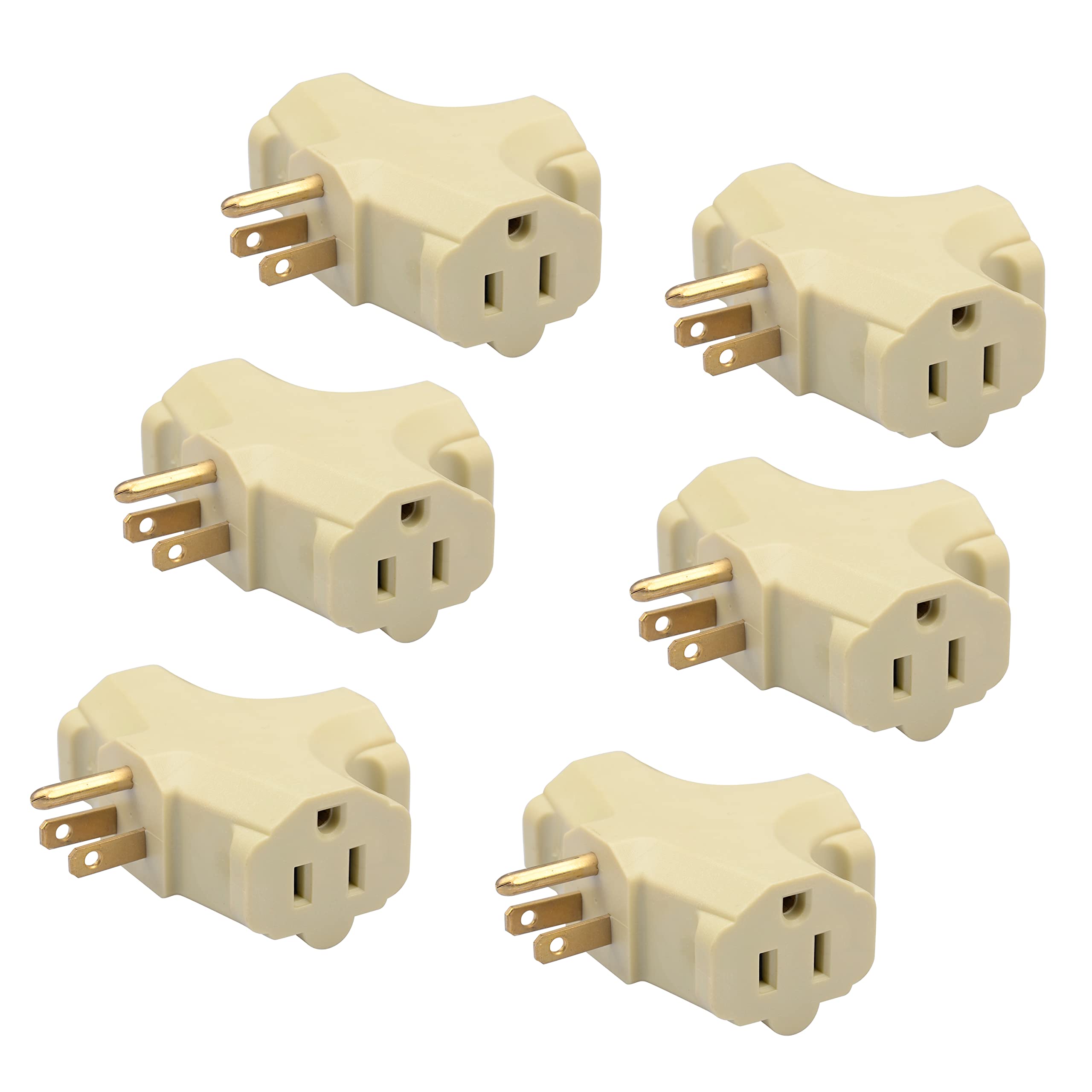 Amazon.com: SureSave USA 3-Outlet Grounding Adapter, Heavy Duty 15-Amp ...