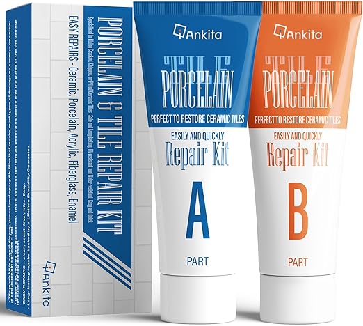 Porcelain Repair Kit White, High-Gloss Chipped Sink & Tile Repair Kit ...