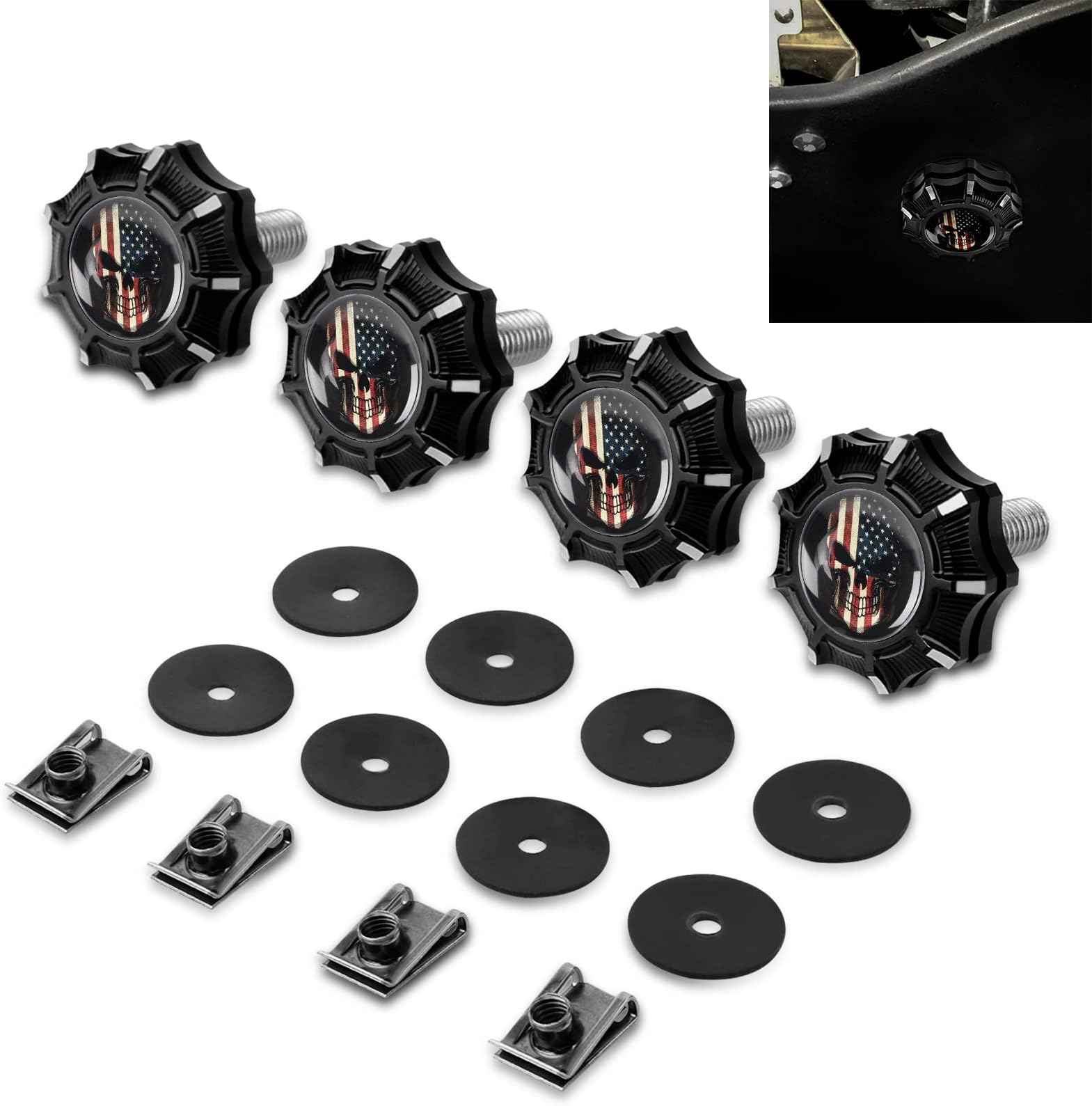 Amazon.com: Amazicha New Saddle Bag Lock Hardware Bolt Kit, Theft ...