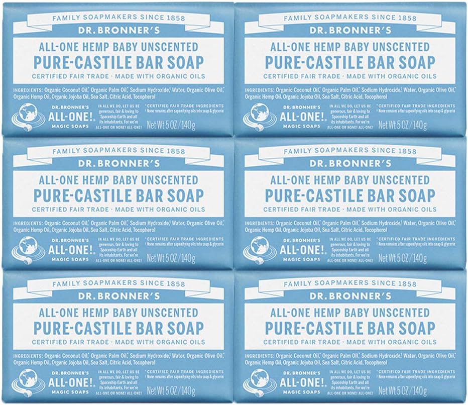 Amazon.com: Dr. Bronner's - Pure-Castile Bar Soap (Baby Unscented, 5 oz ...