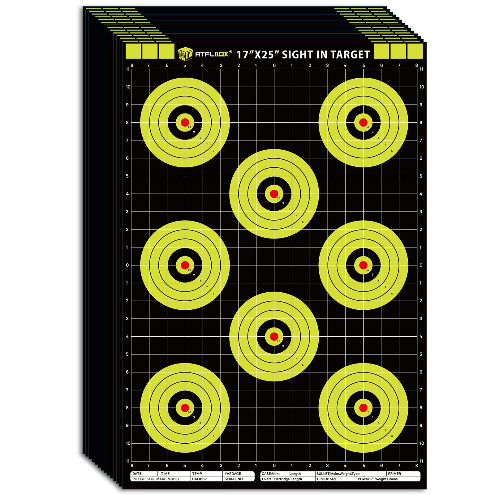 Snapklik.com : Atflbox Sight In Shooting Range Paper Target, 17X25 Inch ...