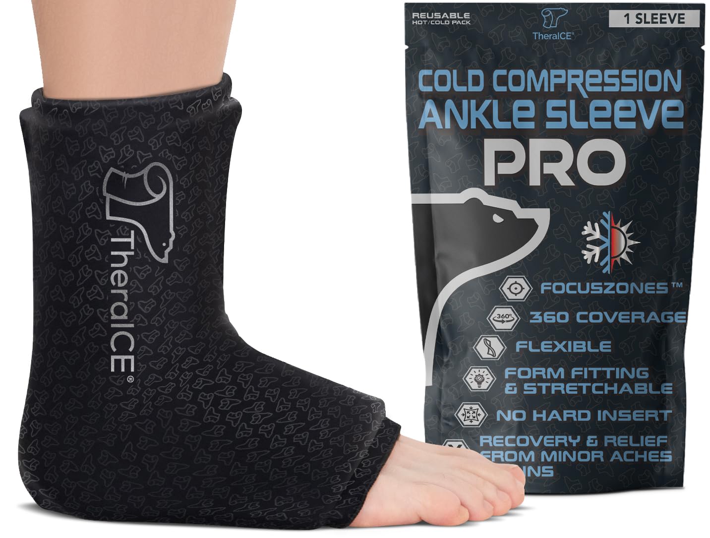 Snapklik.com : Ankle Ice Pack Wrap PRO For Swelling, Reusable Ankle Ice ...