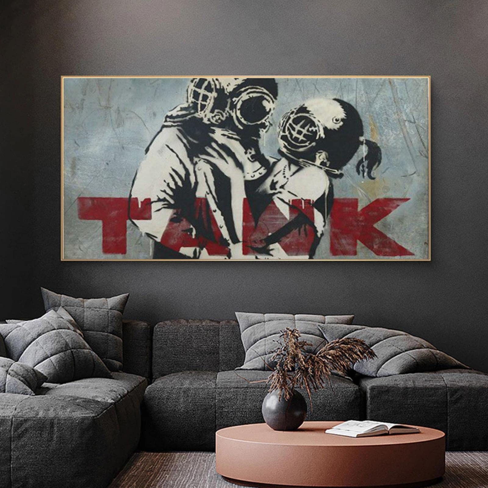 Graffiti Tank Van Banksy BANKSY Bunny Tank Fine Art Paper Or Canvas