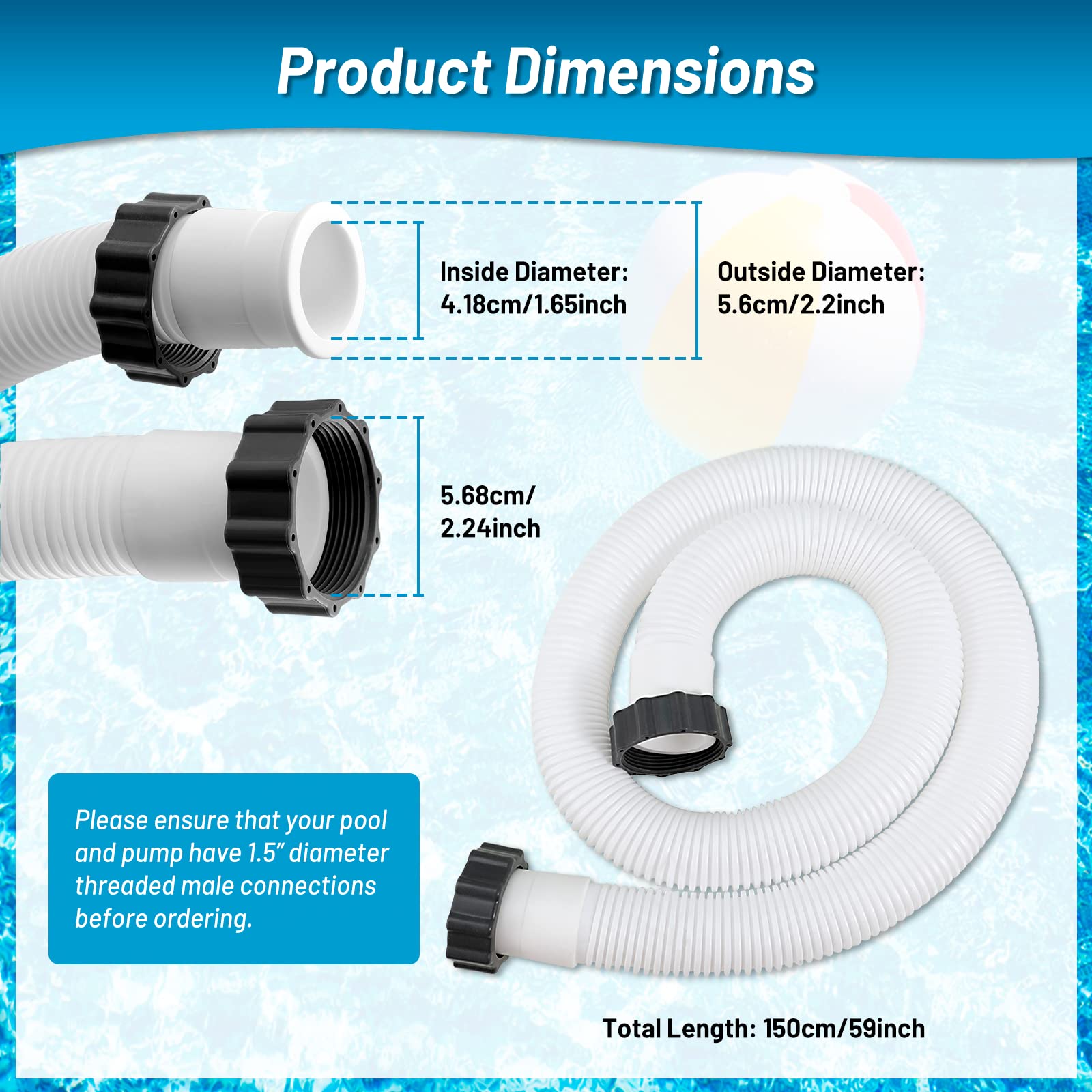 Intex Pool Replacement Legs Intex Replacement Pool Pump Hose - 1.5 ...
