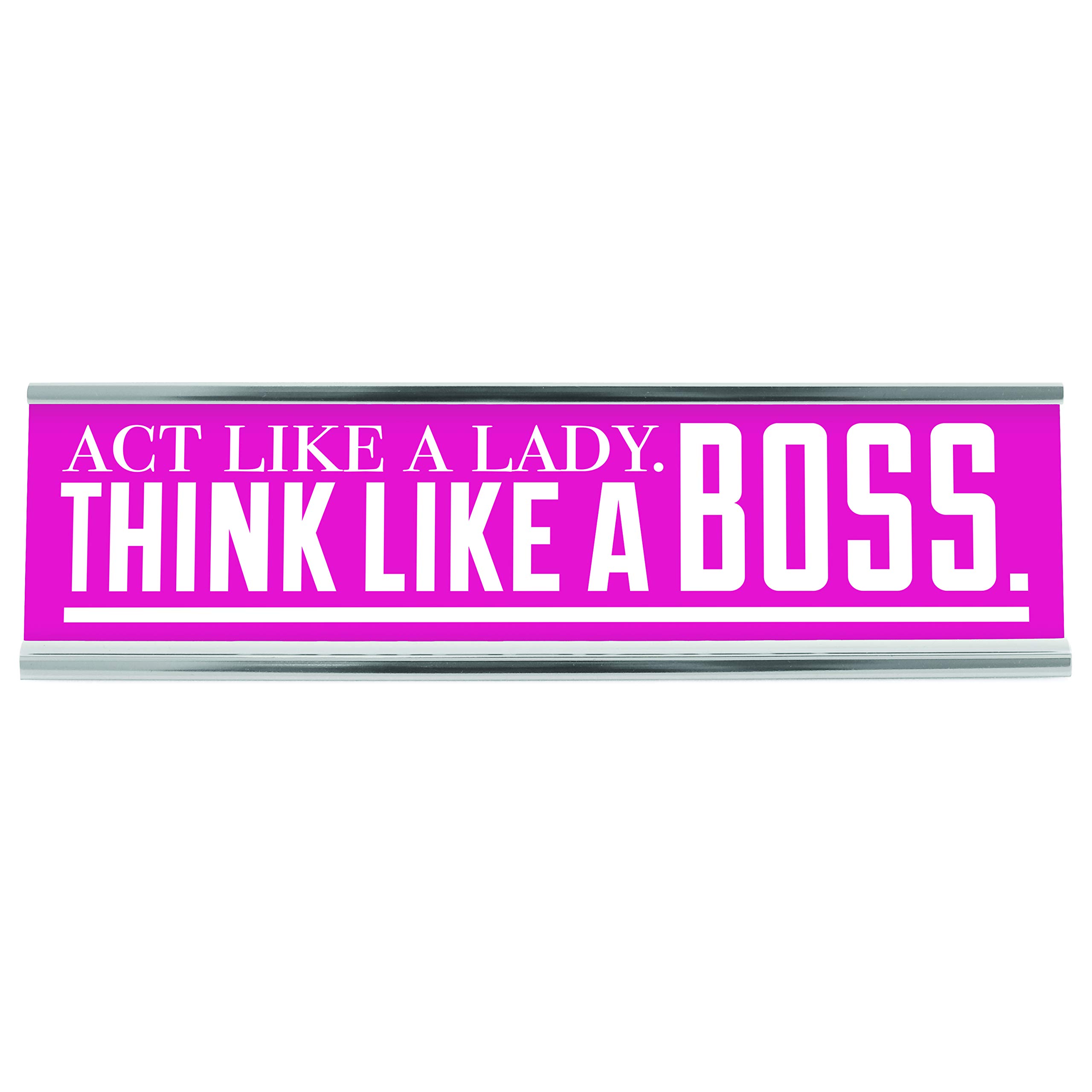 Amazon.com: WELLSPRING "Act Like A Lady" Acrylic Desk Sign - Witty and ...