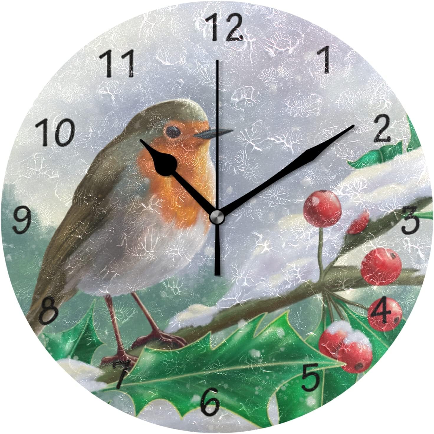 Wrendale Designs by Hannah Dale - Woodland Robin Bird Wall Clock - 30cm ...