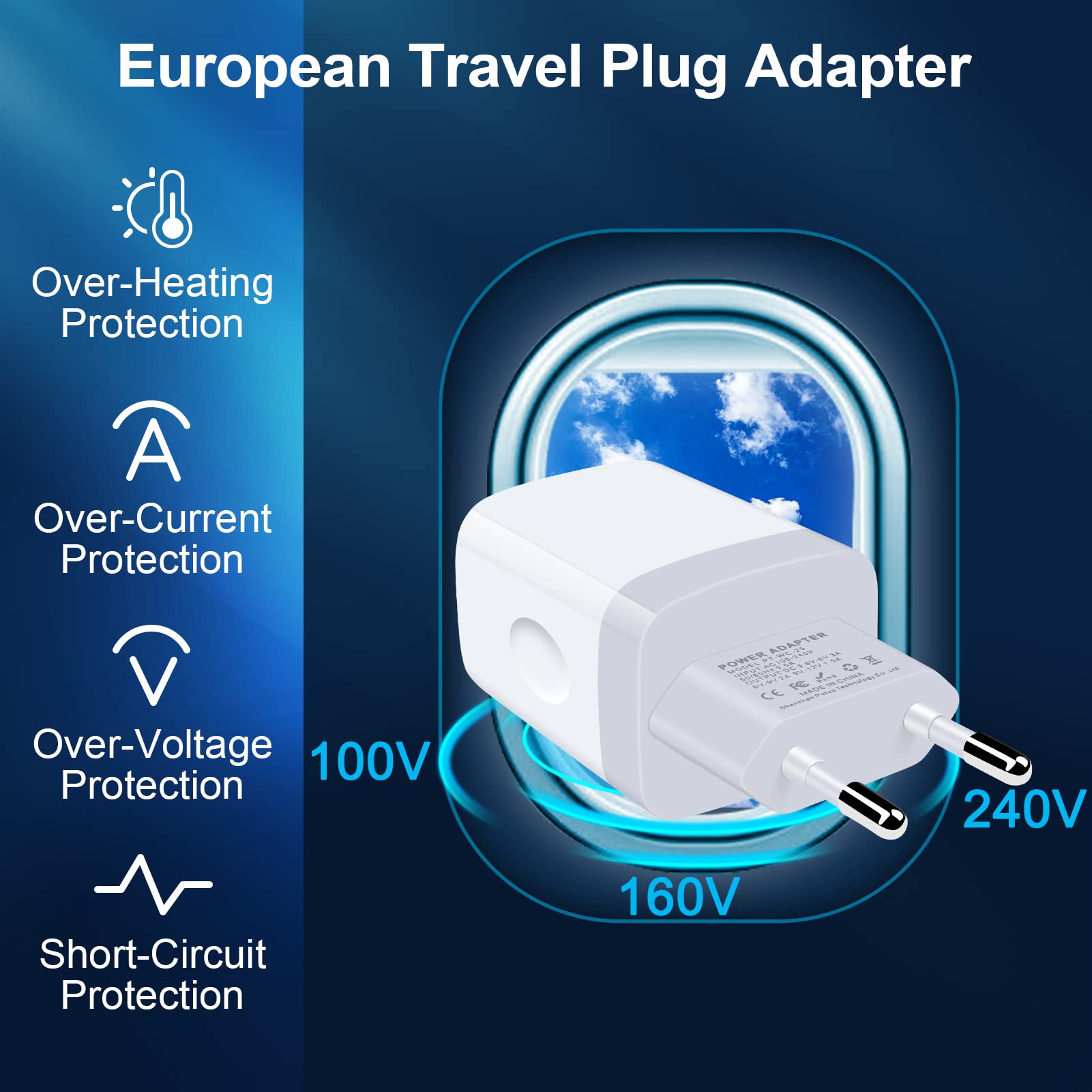 Snapklik.com : USB Wall Charger, European Plug Adapter, 2-Pack QC30 ...