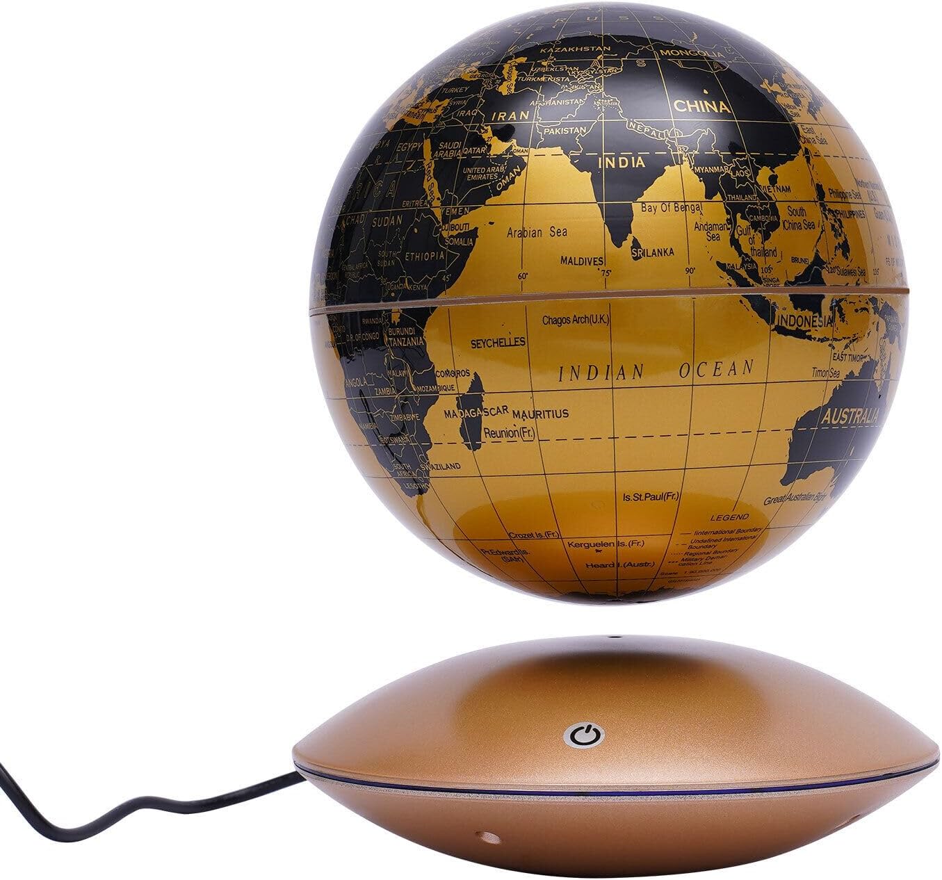 Amazon.com: Magnetic Levitating Floating Globe, World Map Light Home ...