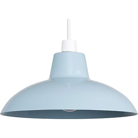 MiniSun - Mini Retro Gloss Pale Blue Arco Style Dome Ceiling Pendant ...