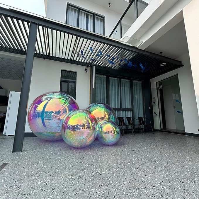 Amazon.com: Inflatable Mirror Ball 1.0m/39.4in Big Shiny Balls Airtight ...