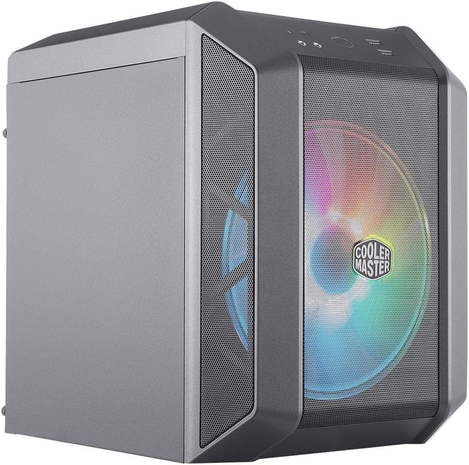 Cooler Master MasterCase H100 Mini-ITX PC Case with 200mm RGB Fan, Fine ...