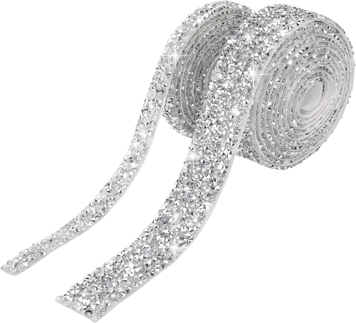 AIEX 2 Strips 2m Diamond Self-Adhesive Ribbons Crystal Ribbon Adhesive ...