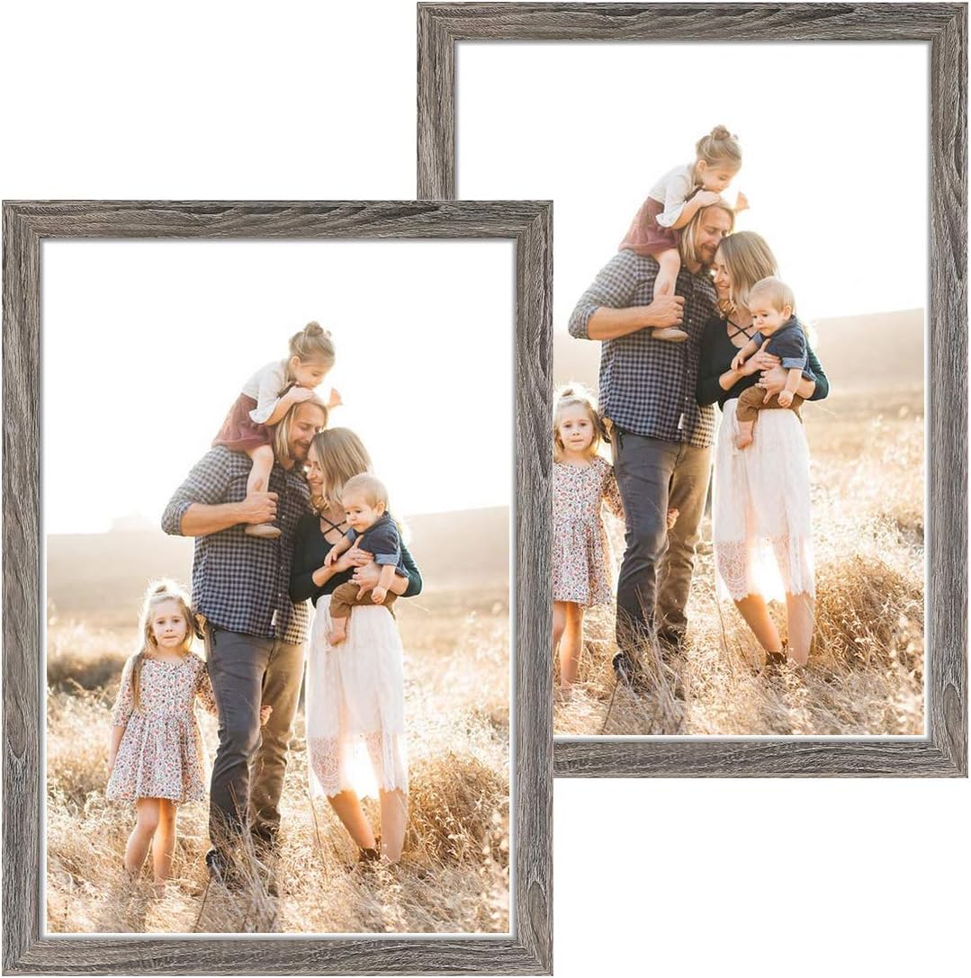 Amazon.com - NUOLAN 13x19 Picture Frame Rustic Gray Wood Pattern, Wall ...