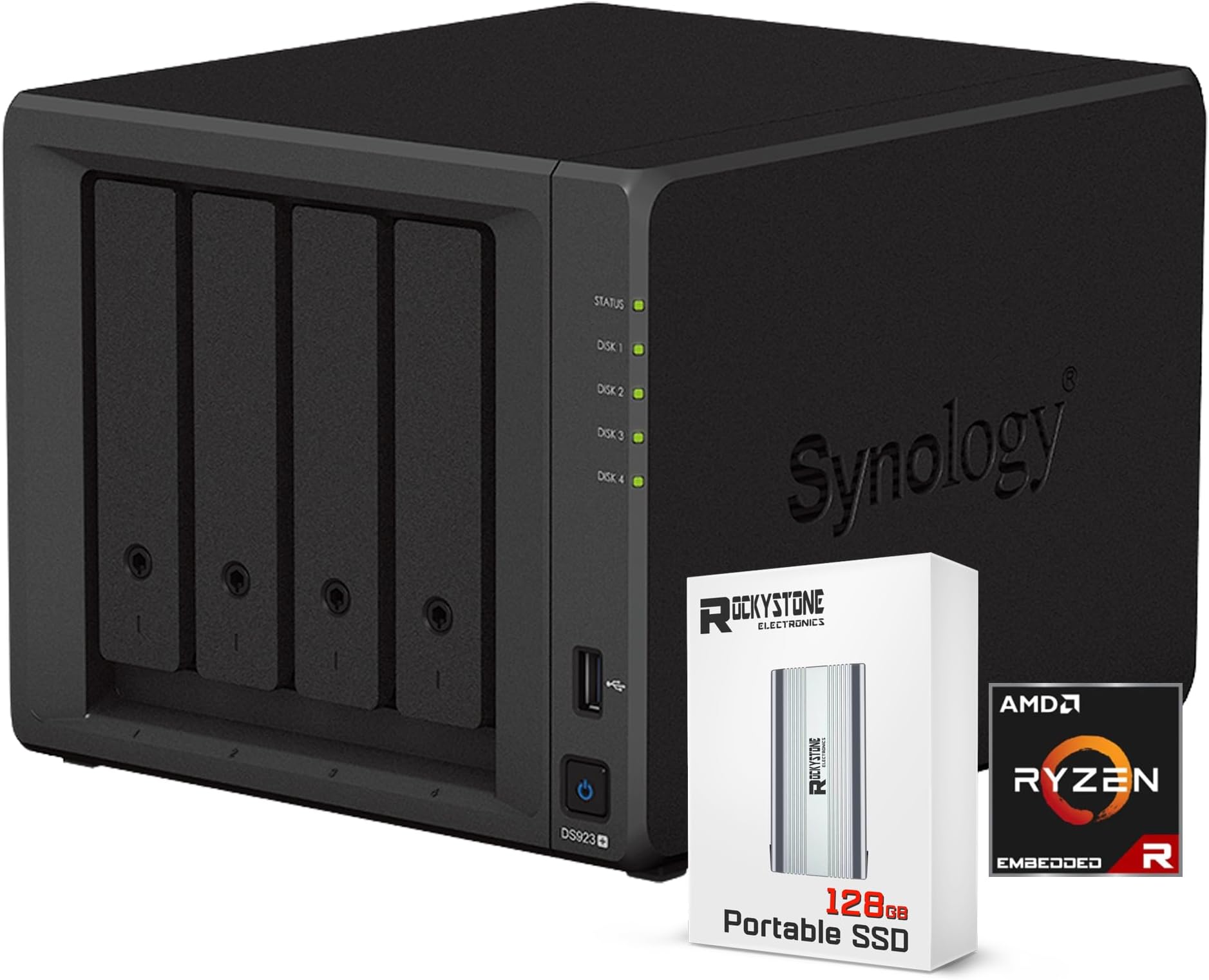 Amazon.com: Synology DS1522+ 5-Bay DiskStation NAS (AMD Ryzen R1600 8GB ...