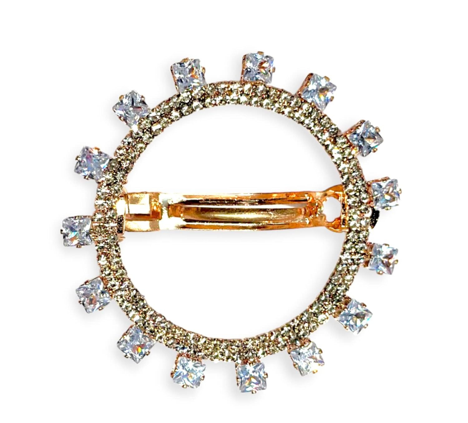 Sparkling Rhinestone Round Hair Clip - Elegant and Stylish Accessory ...