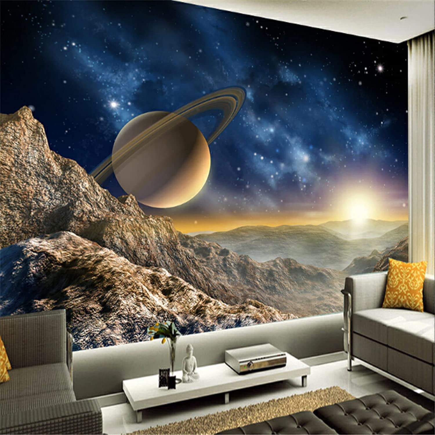 Space Wallpaper 3d Art 3D Kids Wall Murals Galaxy Space Solar System