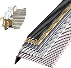 Outdoor Non-Slip Stair Treads Non Slip Stair Nosing Aluminium Trim 90cm ...