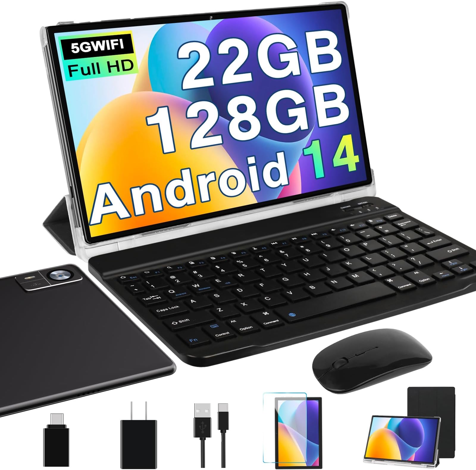 Amazon.com : 2025 Android 14 Tablet with Keyboard 20GB+128GB+1TB Expand ...