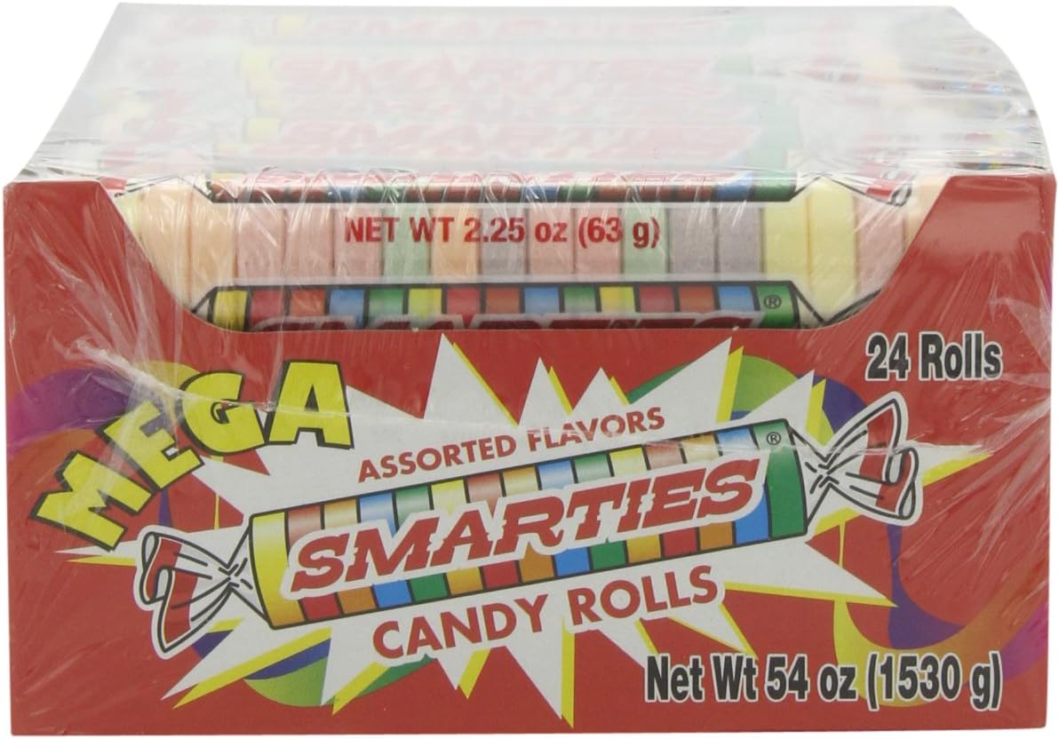 Amazon.com : Smarties Candy Rolls, Giant, 34 Ounce Counter Top Box, 36 ...