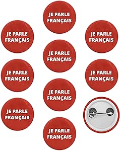 Amazon.com: Je Parle Français Button Pin - French Speaking I Speak ...