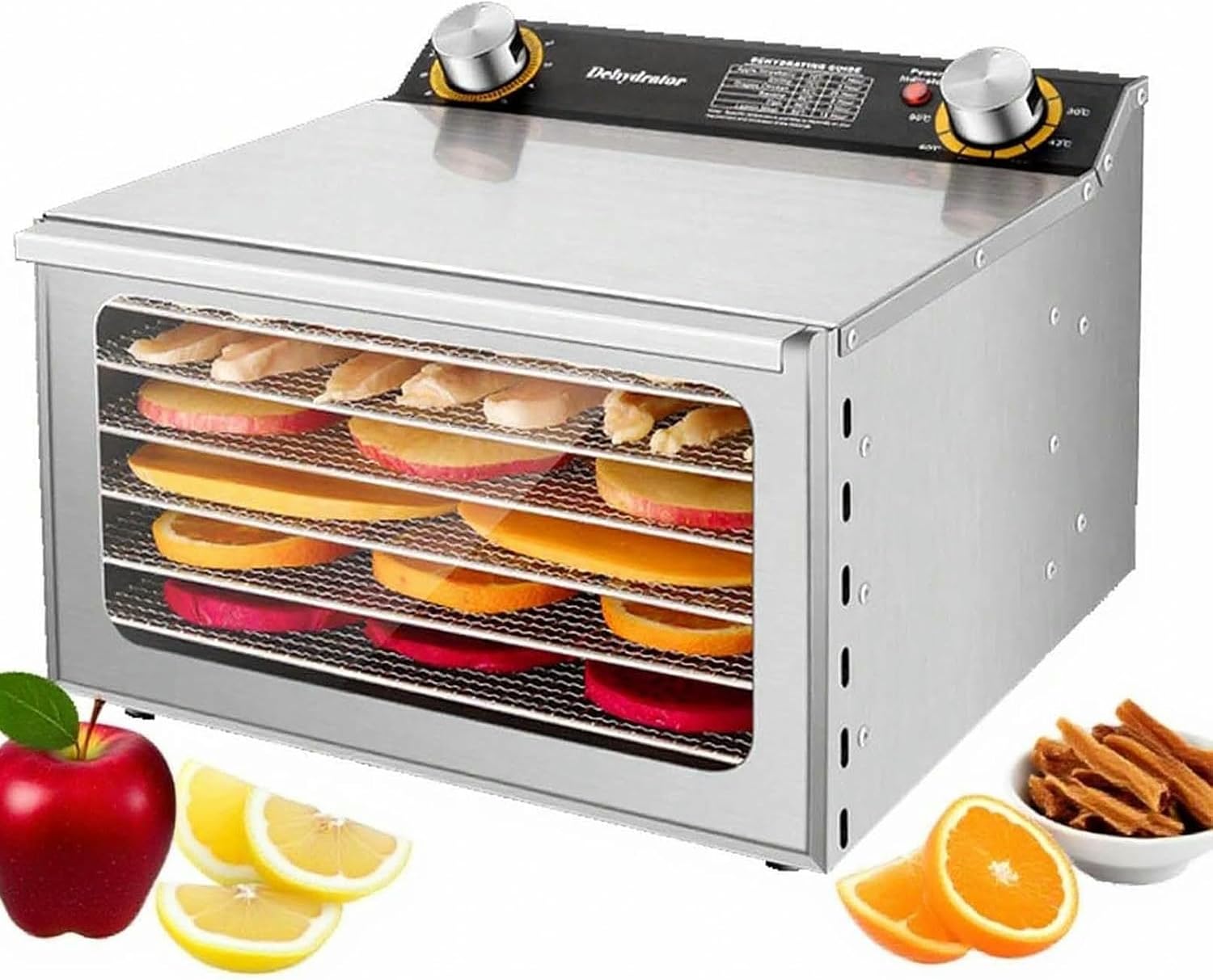 Amazon.com: Food Dehydrator Machine for Home Use, Stainless Steel Dryer ...
