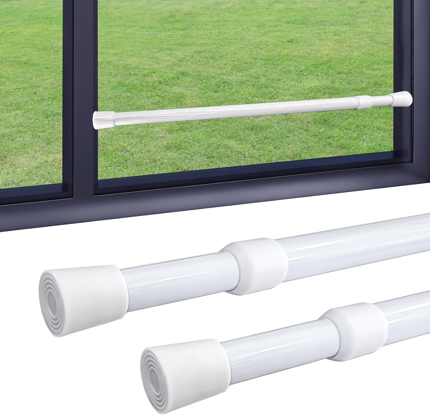 toresper 2 Pack Window Security Bars Adjustable Sliding Glass Door Lock ...