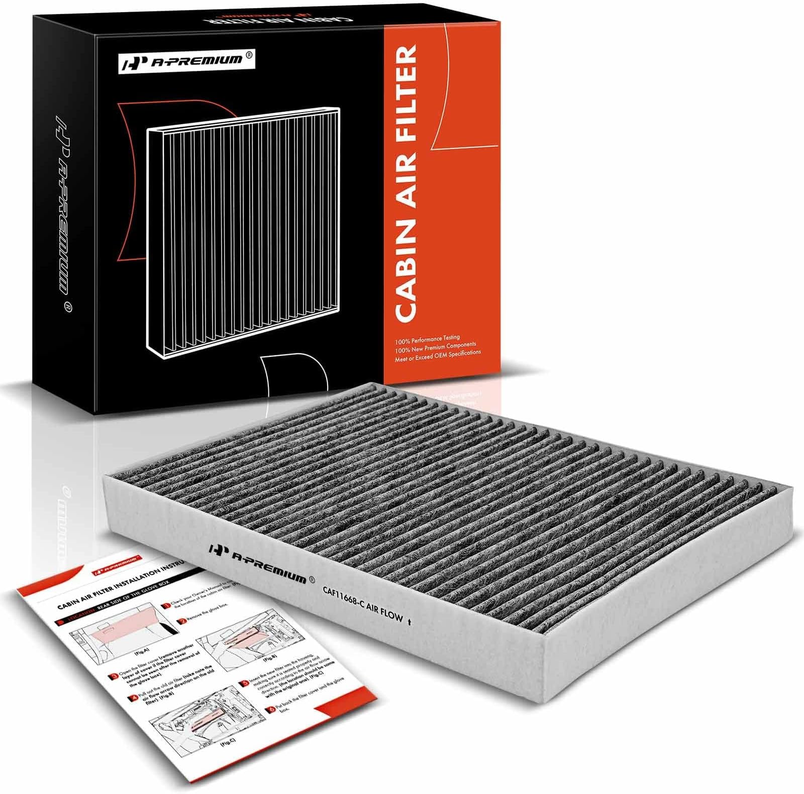 A-Premium Cabin Air Filter with Activated Carbon Compatible with ...