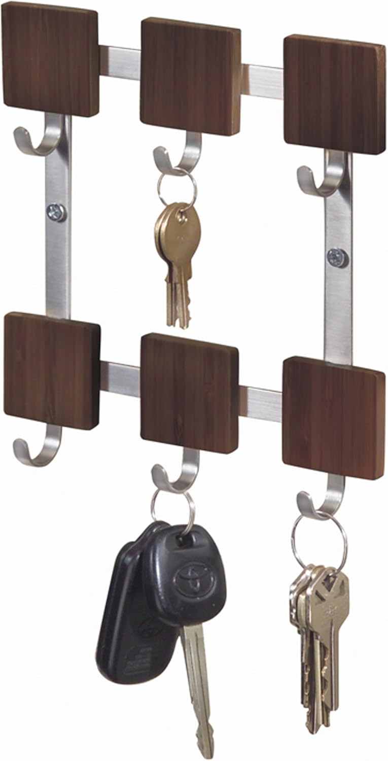 Amazon.com: interDesign Formbu Stainless Steel Wall Mount Key Rack ...