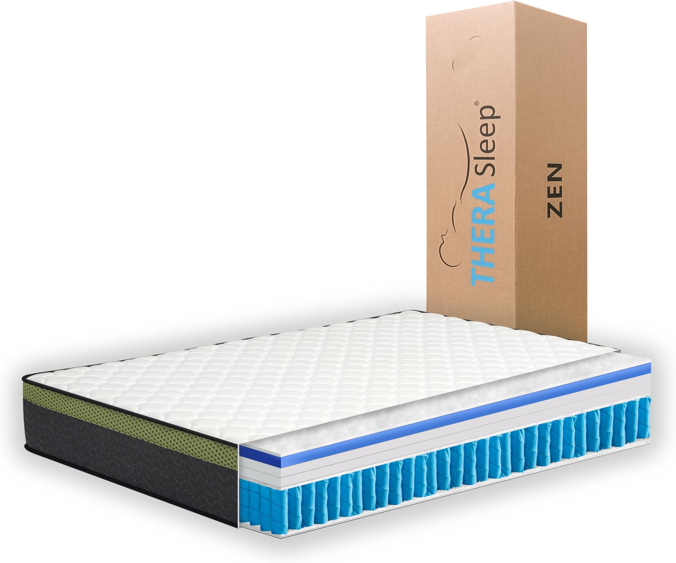 THERA SLEEP Zen Hybrid, Colchón Individual Híbrido 100x190 cm, Memory ...