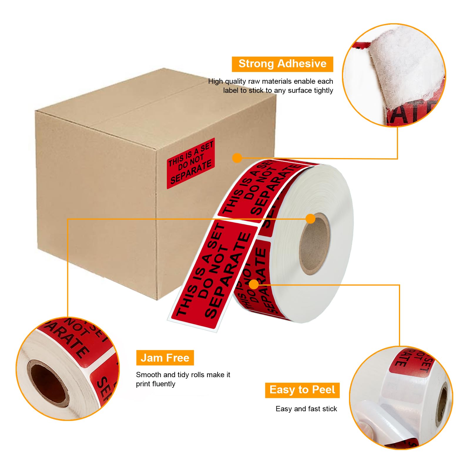 Snapklik.com : Labelebal 12 Rolls 1" X 2" Warning Label,This Is A Set ...