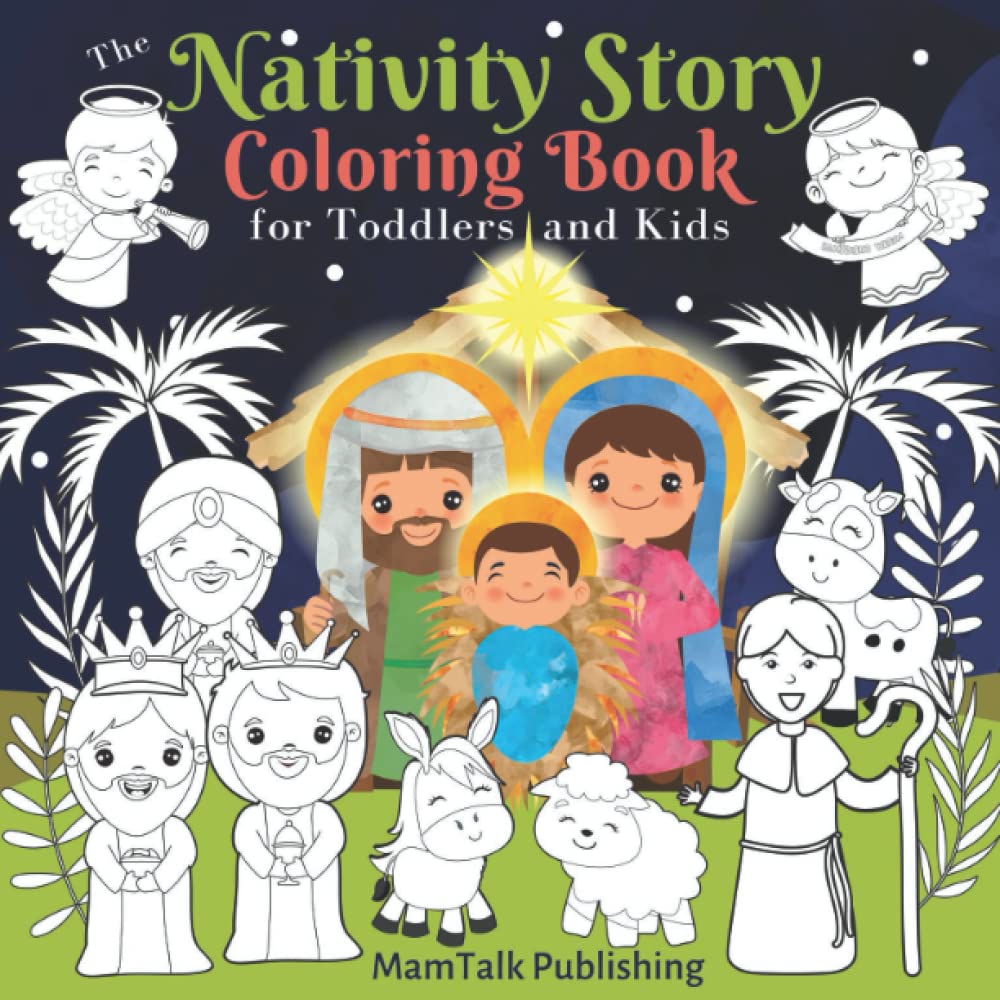 Amazon.com: The Nativity Story Coloring Book for Toddlers and Kids: The ...