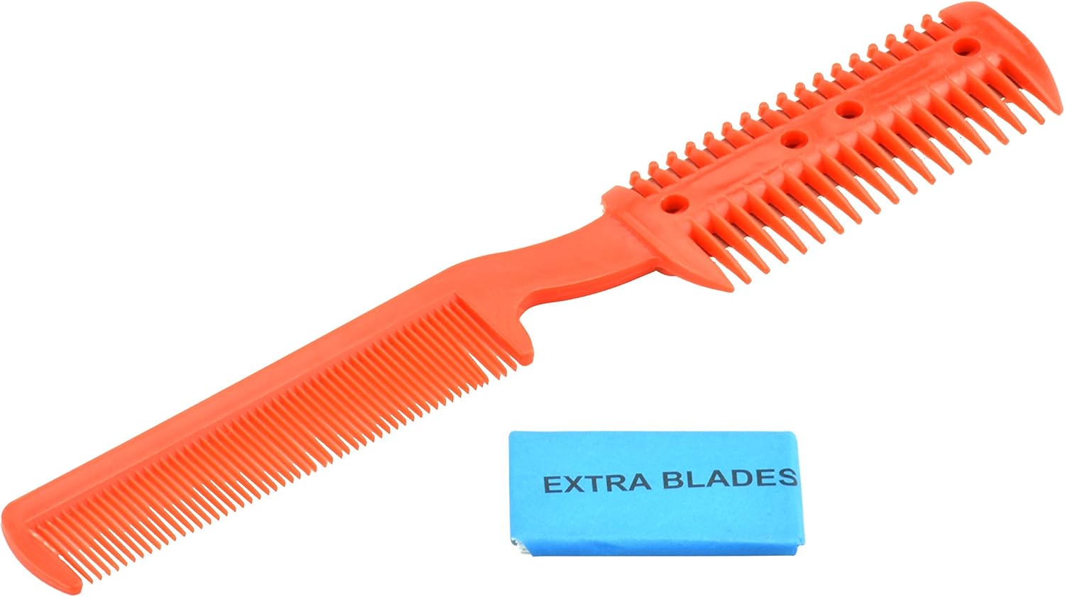 SE FC1003 Hair Cutting Razor Comb with 6 Blades, 8-Inch Long, Assorted ...
