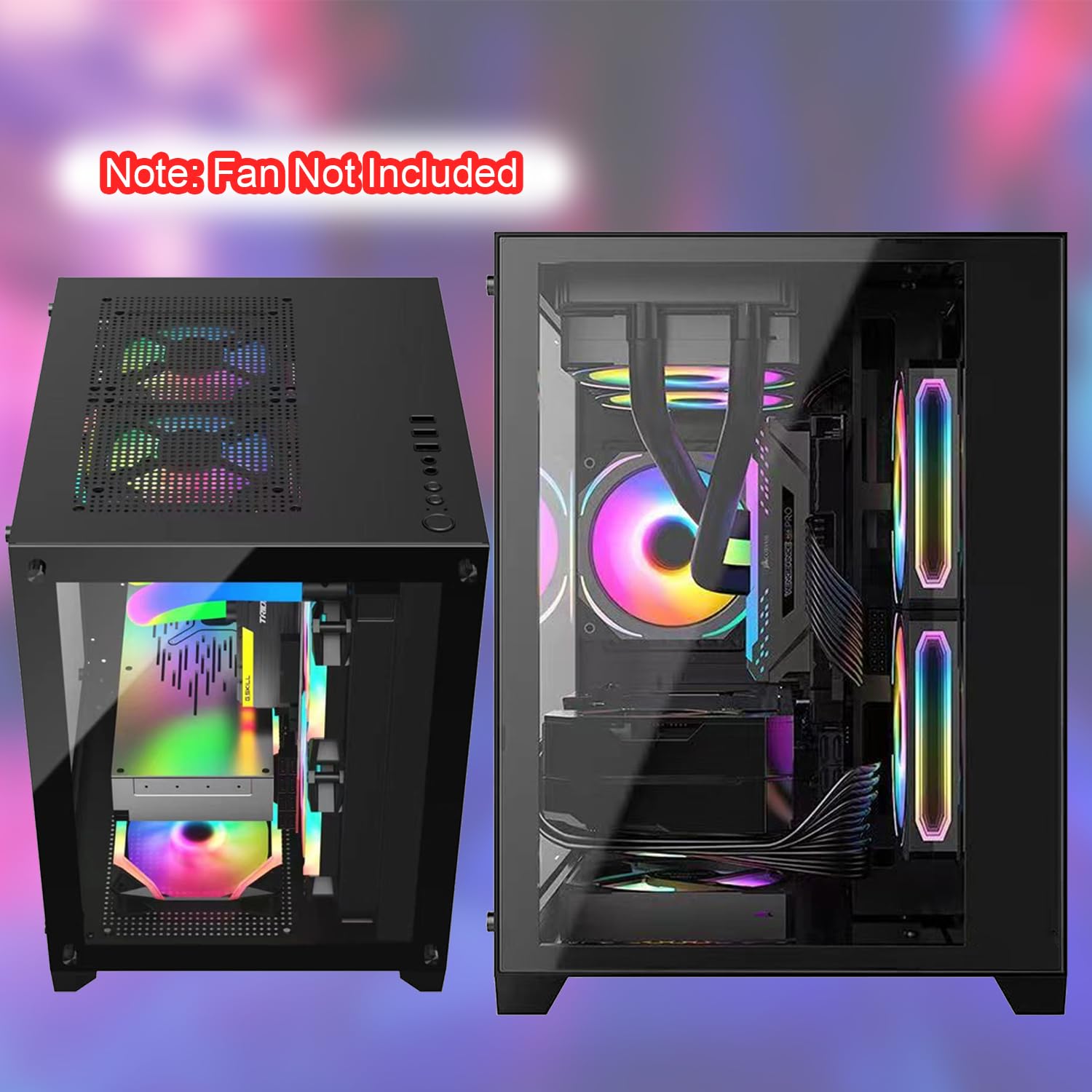 Snapklik.com : Black USB3.0 Tempered Glass Micro ATX Gaming Computer ...