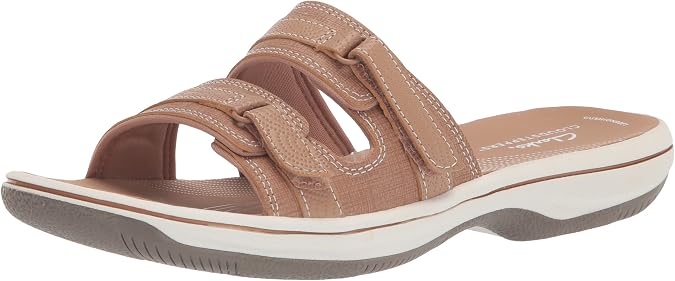 Amazon.com | Clarks Women's Breeze Piper Slide Sandal | Slides
