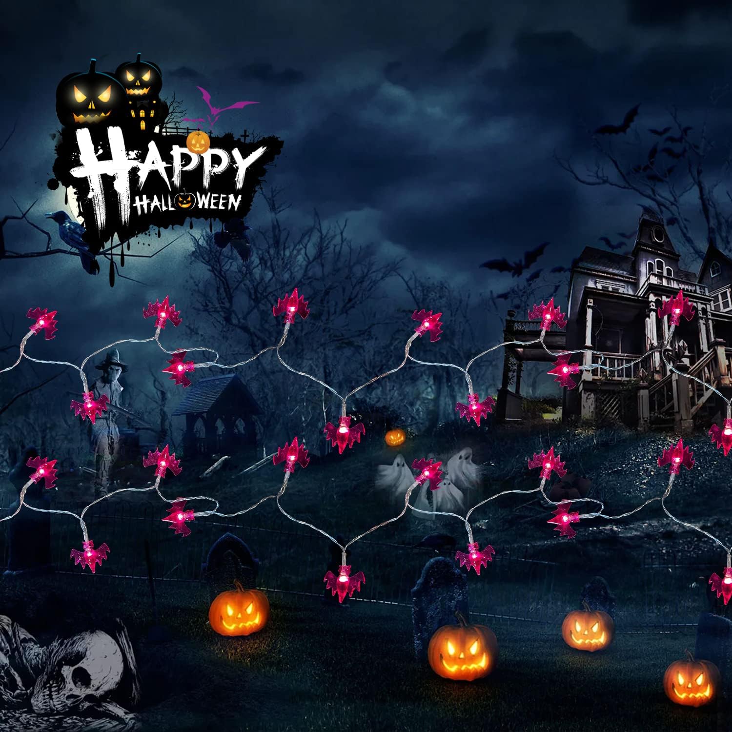 Amazon.com: The Electric Mammoth Halloween Fairy Lights - IP54 ...