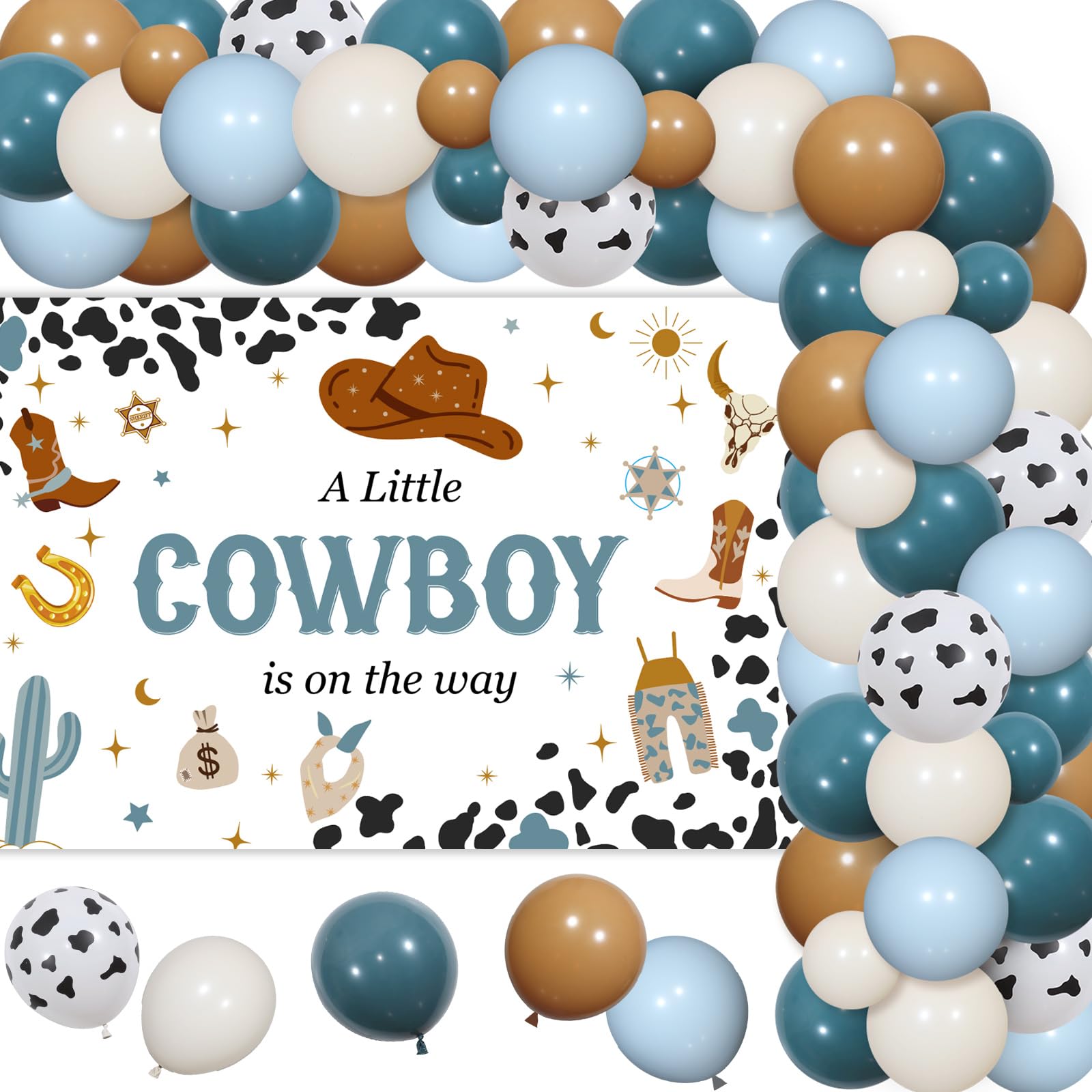 Amazon.com: Cowboy Baby Shower Decorations for Boy, Western Rodeo Theme ...