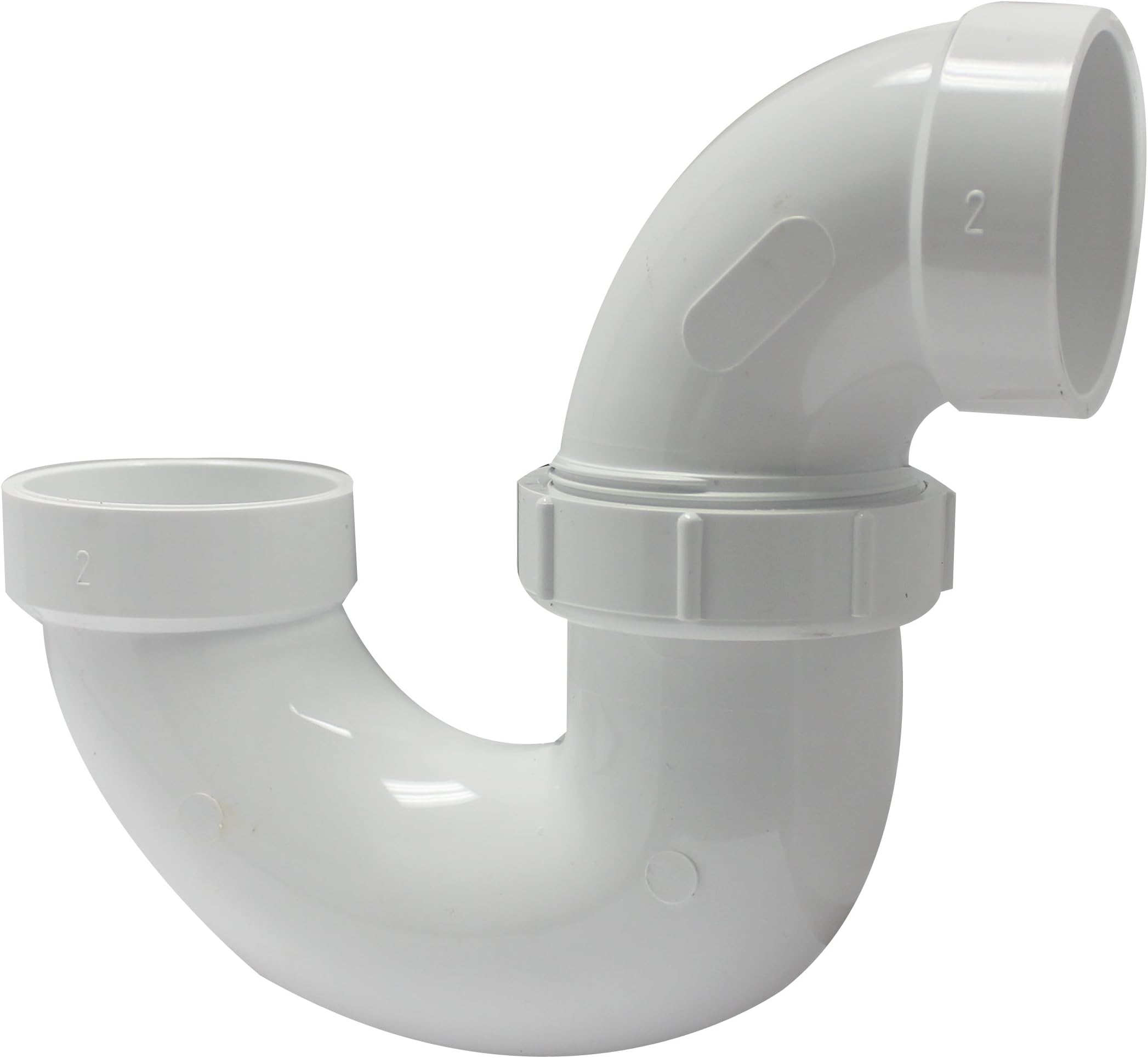 Amazon.com: Canplas 193212E PVC DWV P-Trap with Union, 2-Inch, White ...