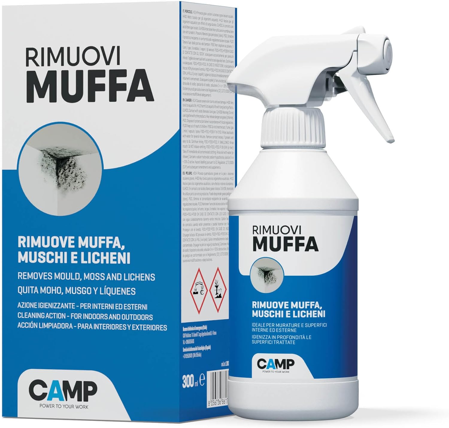 CAMP Rimuovi Muffa - Antimuffa per Muri Interni ed Esterni ad Azione ...