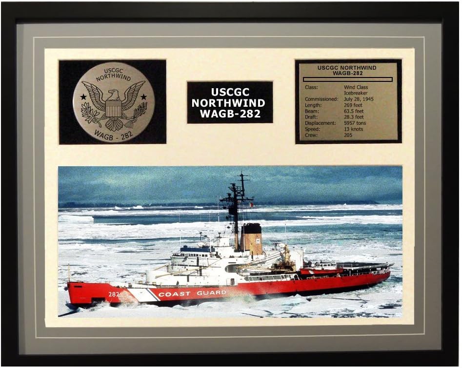 Amazon.com: Navy Emporium USCGC Northwind WAGB-282 Framed Coast Guard ...