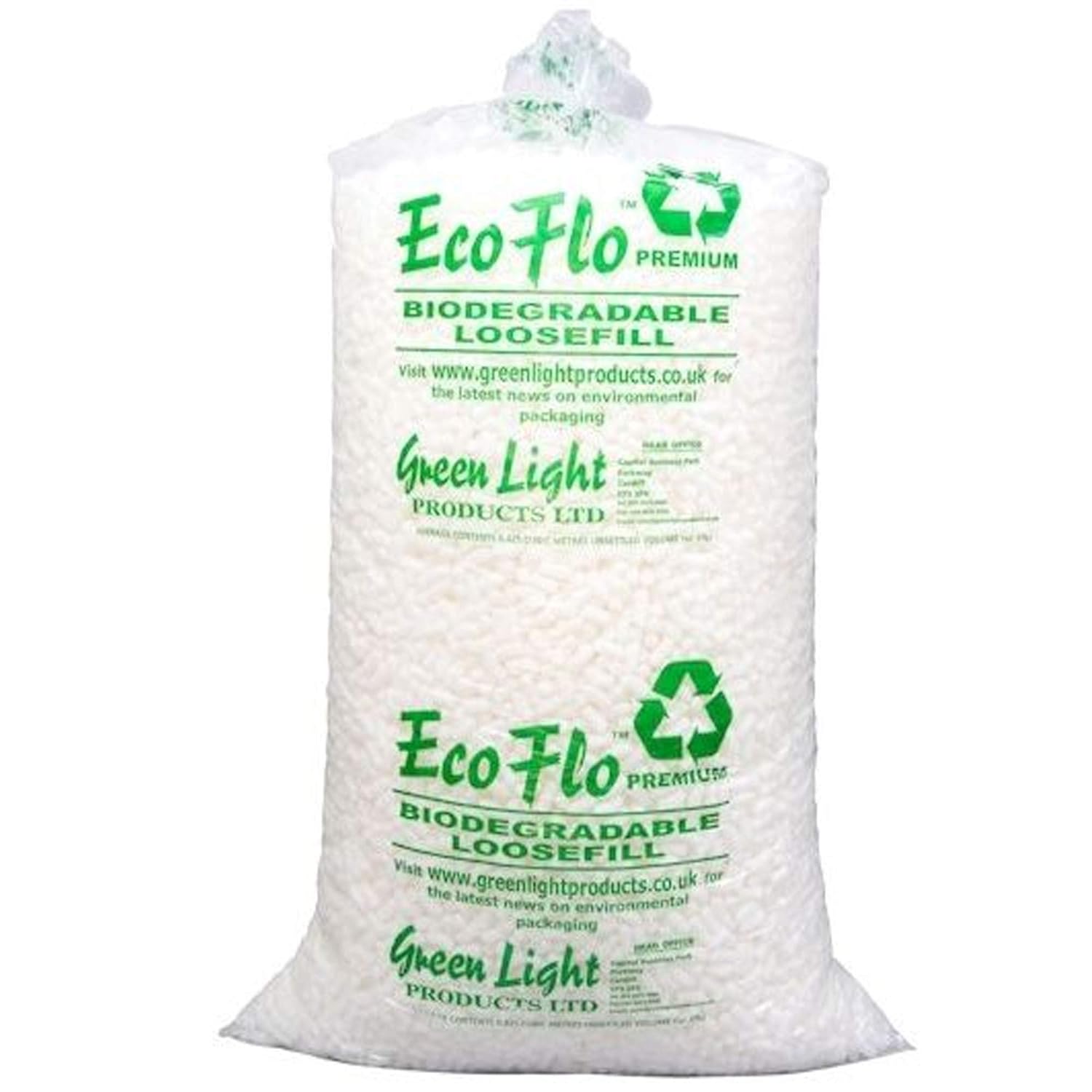 BIODEGRADABLE Packing Peanuts Polystyrene Chips ECO-FLO Void Fill (15 ...