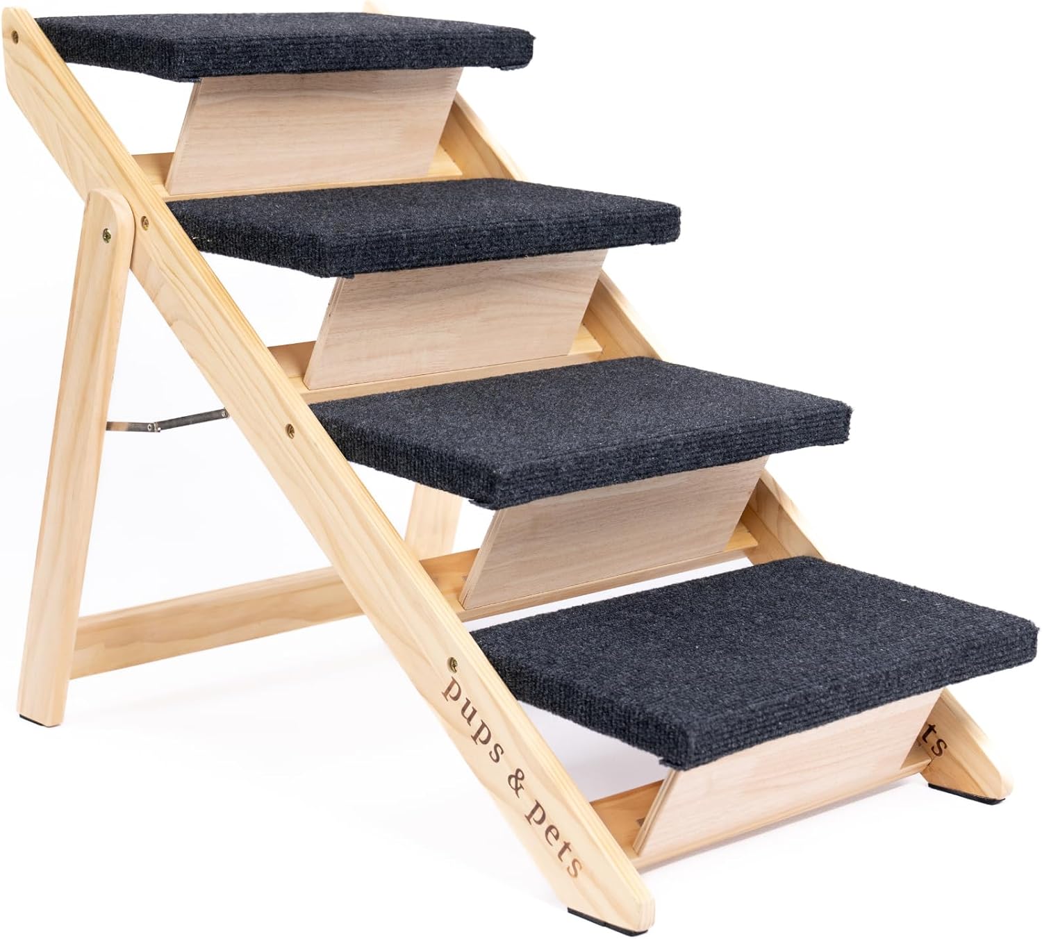 Amazon.com : Pups & Pets Pet Stairs | Dog Steps for Bed, Couch & High ...