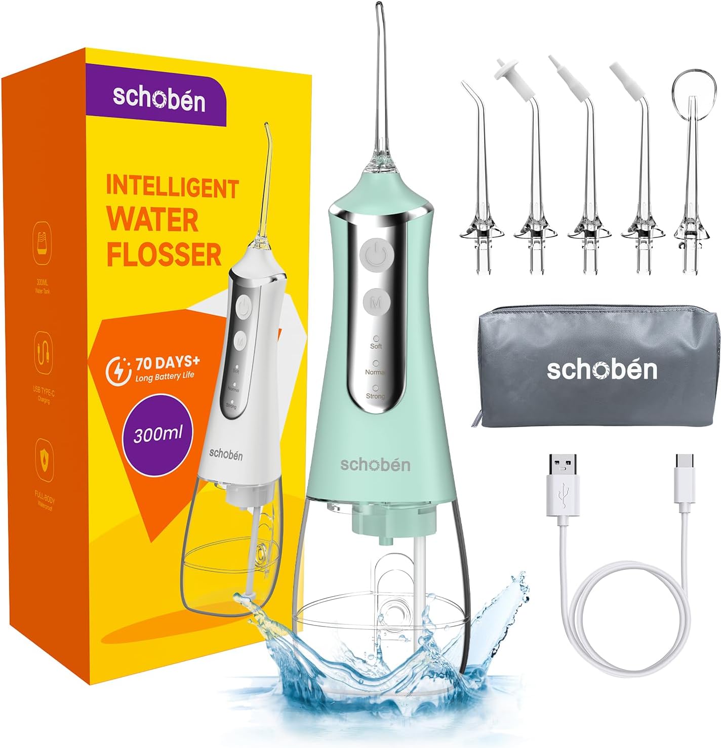 Amazon.com: Cordless Water Dental Flosser Picks for Teeth - Portable ...