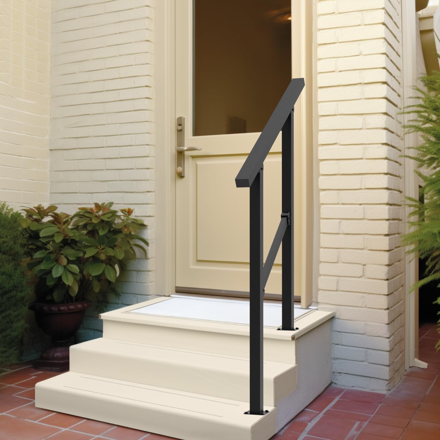 Snapklik.com : 5-6 Step Stair Handrails For Outdoor & Indoor, Wrought ...