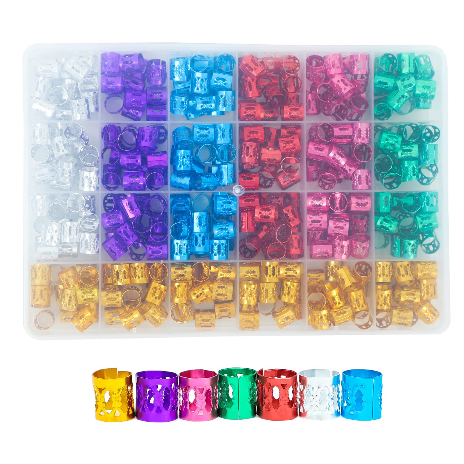 Amazon.com : Loceast 400pcs Hair Jewelry for Braids, Dreadlocks, Beads ...
