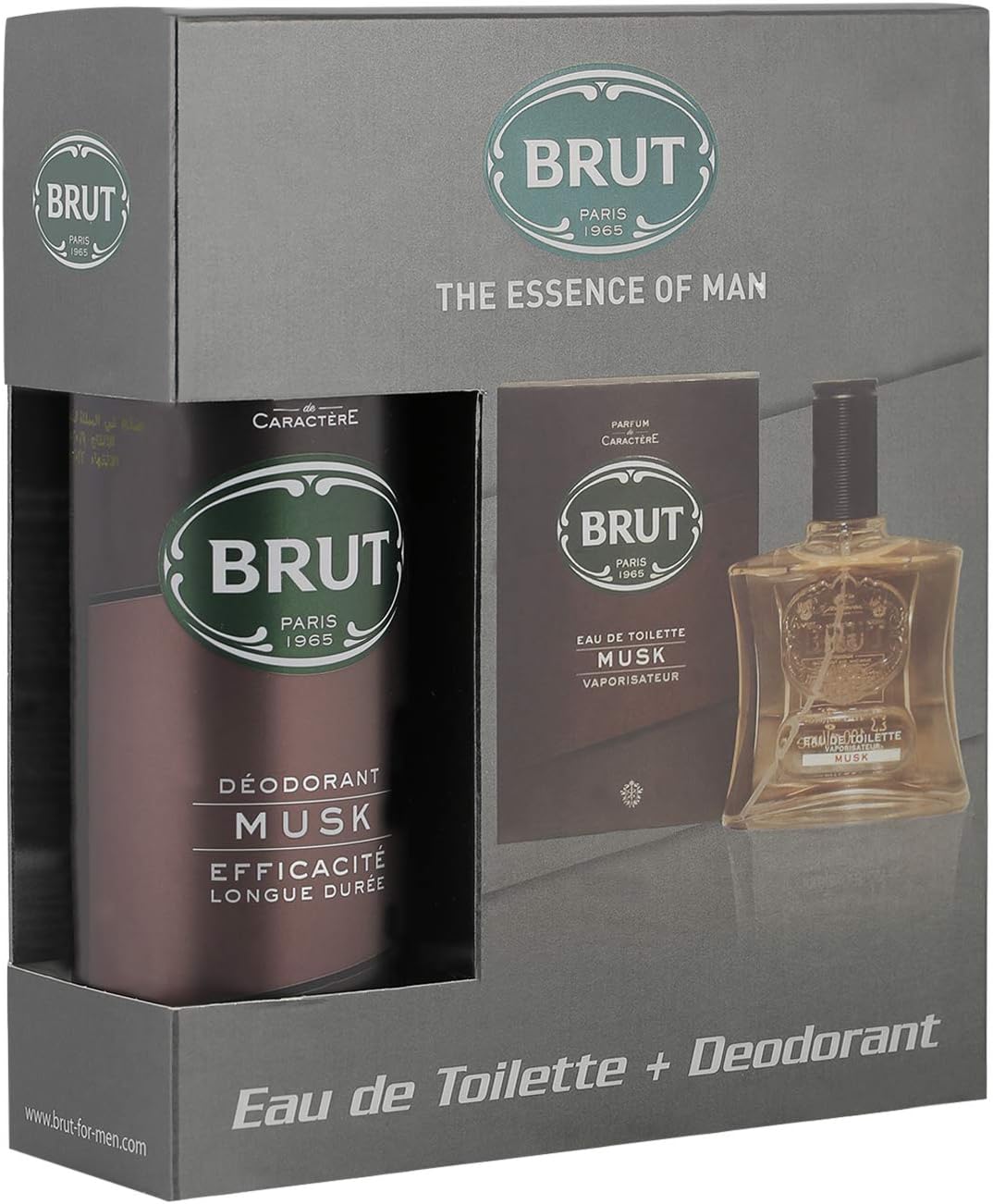 Brut Musk For Men, Eau De Toilette Perfume 100 ML + Deodorant Spray ...