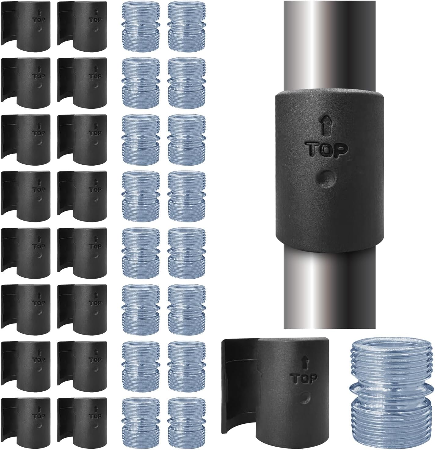 Amazon.com: 16 Packs 25.4mm Metal Rack Connector and 32 Packs Wire ...