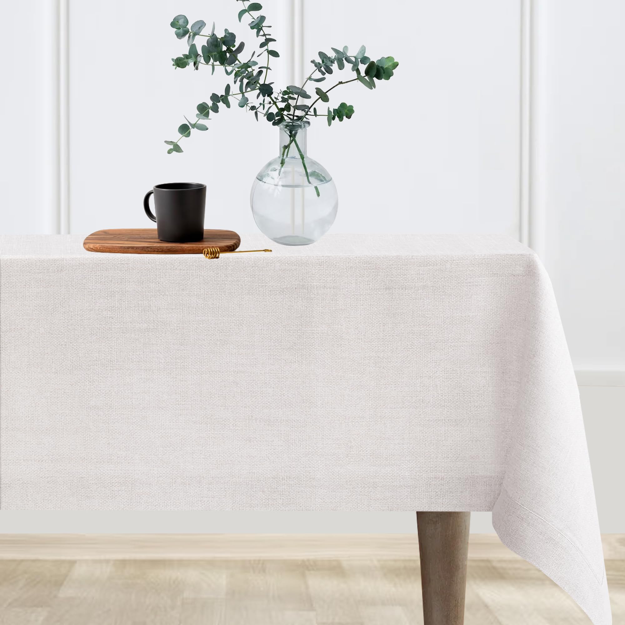 Amazon.com: ASHLEY MADDEN Linen Tablecloth 60 x 90 | 100% Pure Linen ...