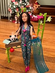 Amazon.com: Barbie Careers Playset, Baby Panda Care & Rescue Set with ...