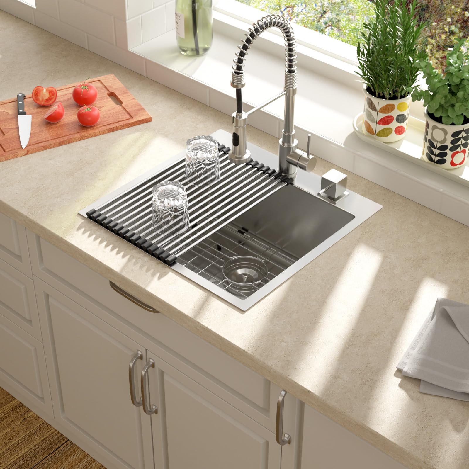 Snapklik.com : 21 Drop In RV Sink 21x20x10 Inch Topmount Bar Sink Drop ...